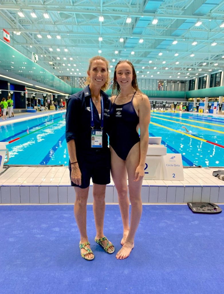 Janelle and Lani Pallister have joined the Griffith University Swim Club.