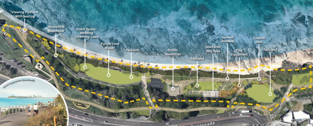 Transformation of Mooloolaba's foreshore hits a rock wall
