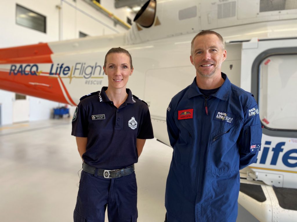 Police officer finally gets chance to thank chopper crew who saved her life