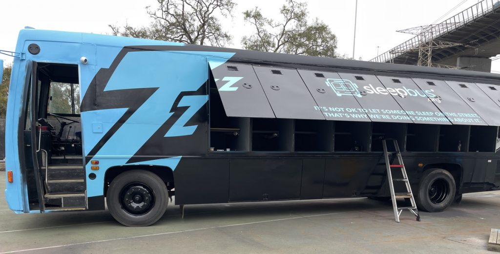 Support for homeless revs up as first Sleepbus rolls into town