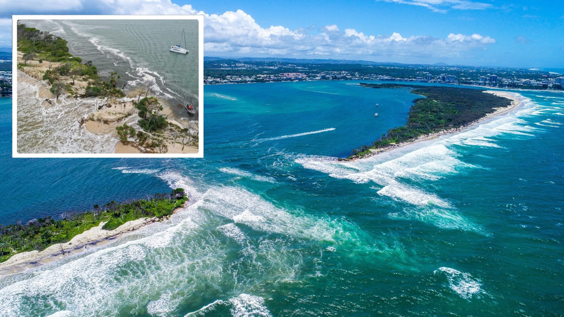 Amazing photos: how the power of nature reshaped Bribie in a week
