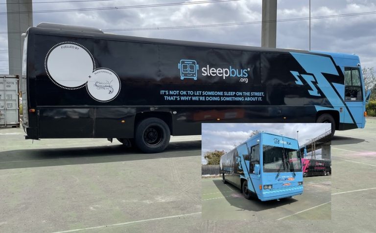 Support for homeless revs up as first Sleepbus rolls into town