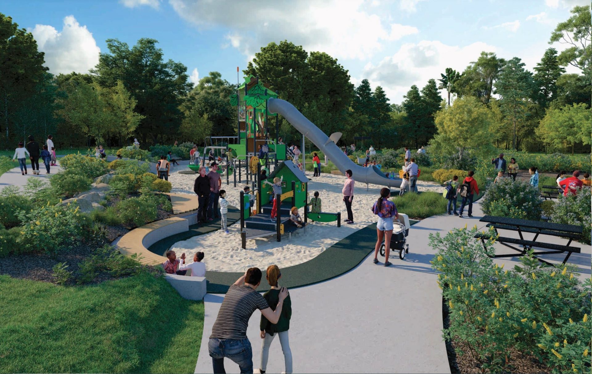 Interactive playground design hits new heights in prized community park