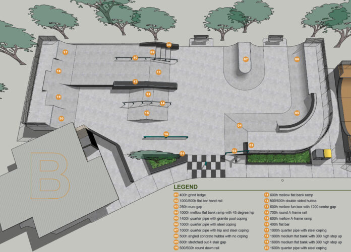 Upgraded skate park in pipeline: three designs considered