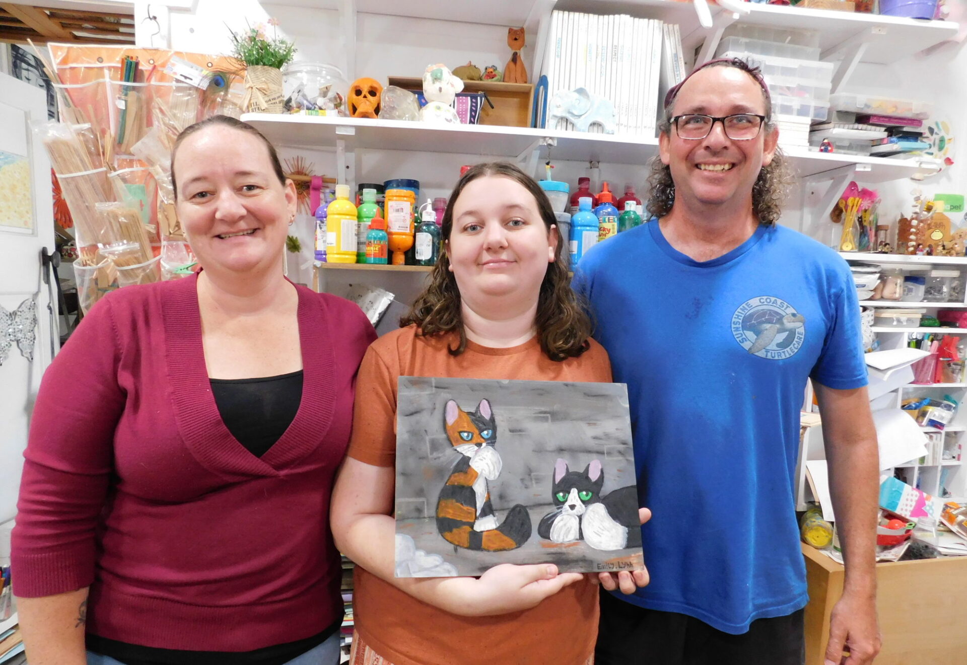 How Emily's passion for art helps her cope with challenges