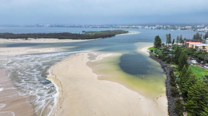Changing face of Caloundra Bar: water flows but not for long