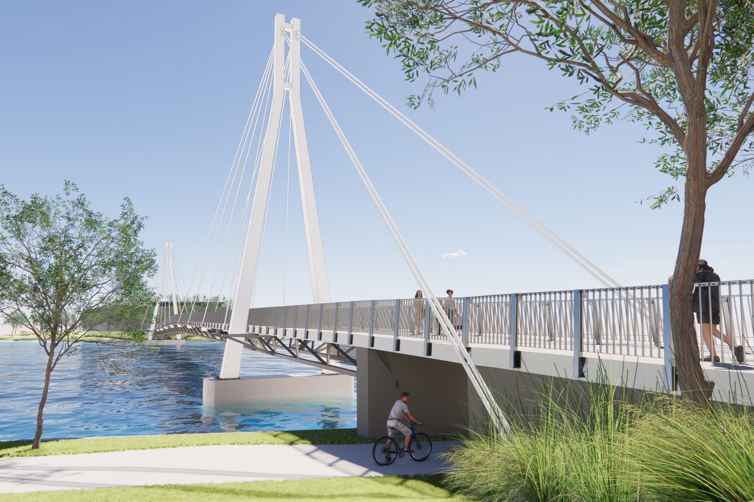 Plans for $27m pedestrian bridge over lake revealed