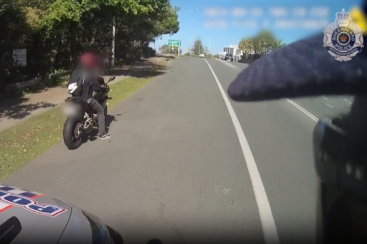 Motorbike rider clocked doing twice the speed limit