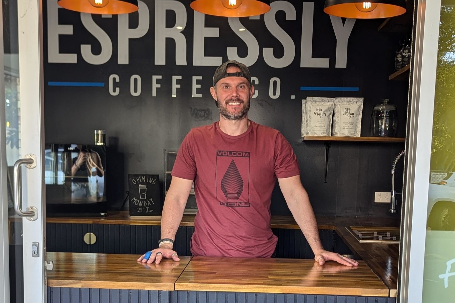 Lights, coffee, action: actor pursues new venture