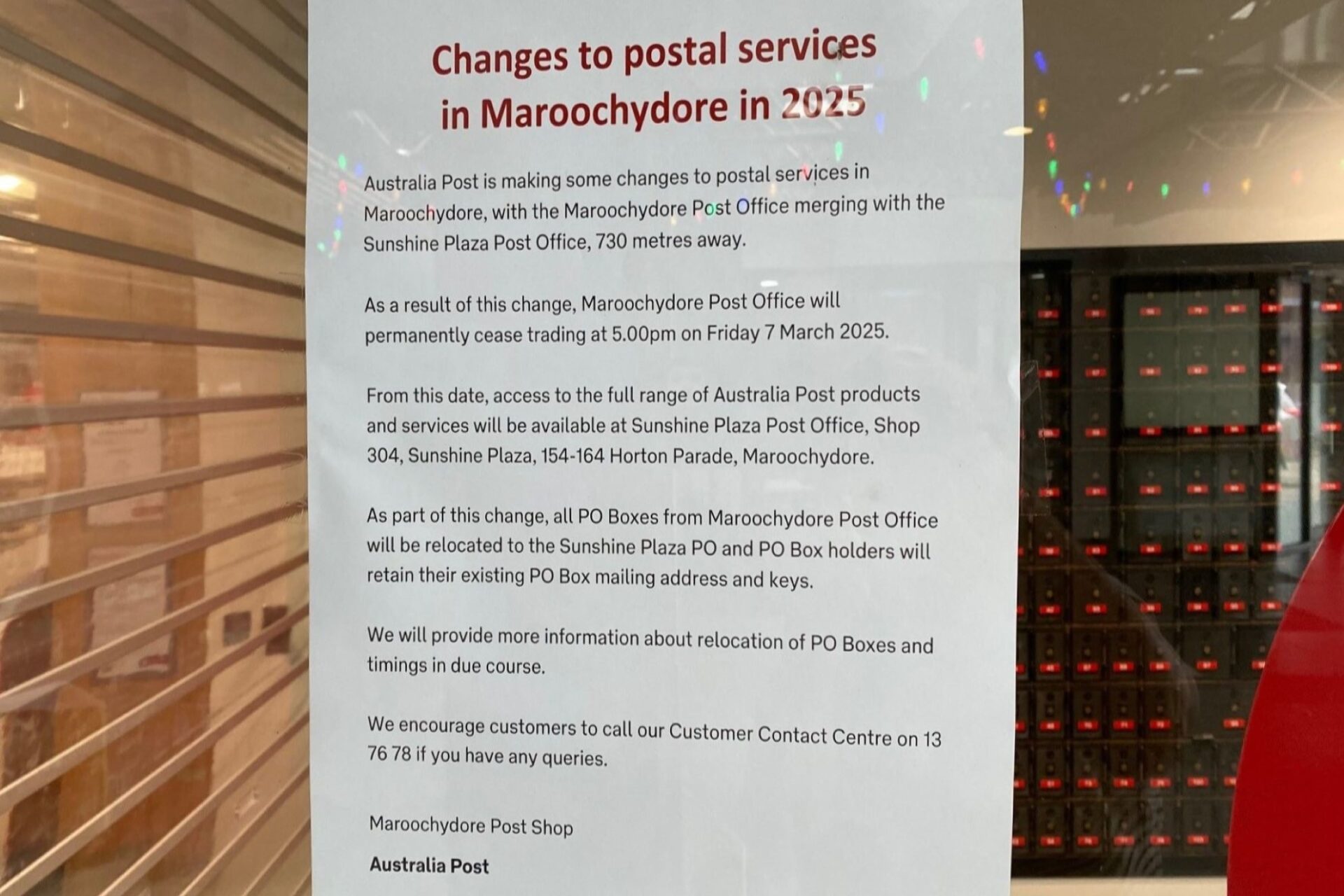 Closure pending for long-standing central post office