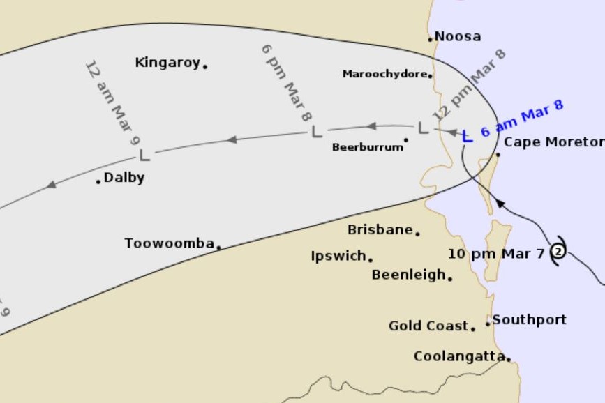 Alfred downgraded to ex-cyclone as it crosses coast