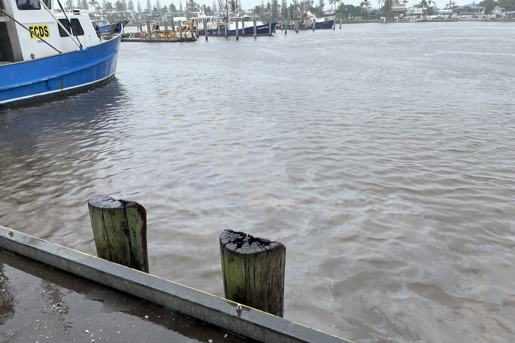 Diesel spills into water at harbour