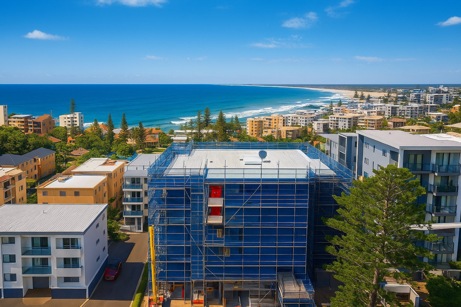 Nine-storey apartment block reaches high point