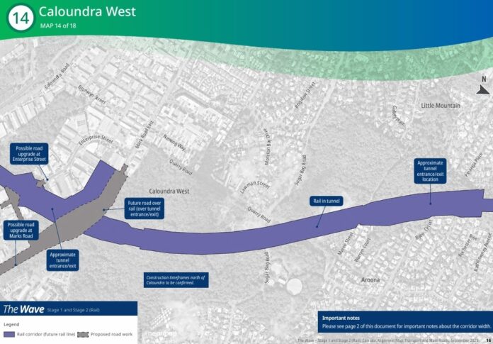 New maps released for Sunshine Coast rail line