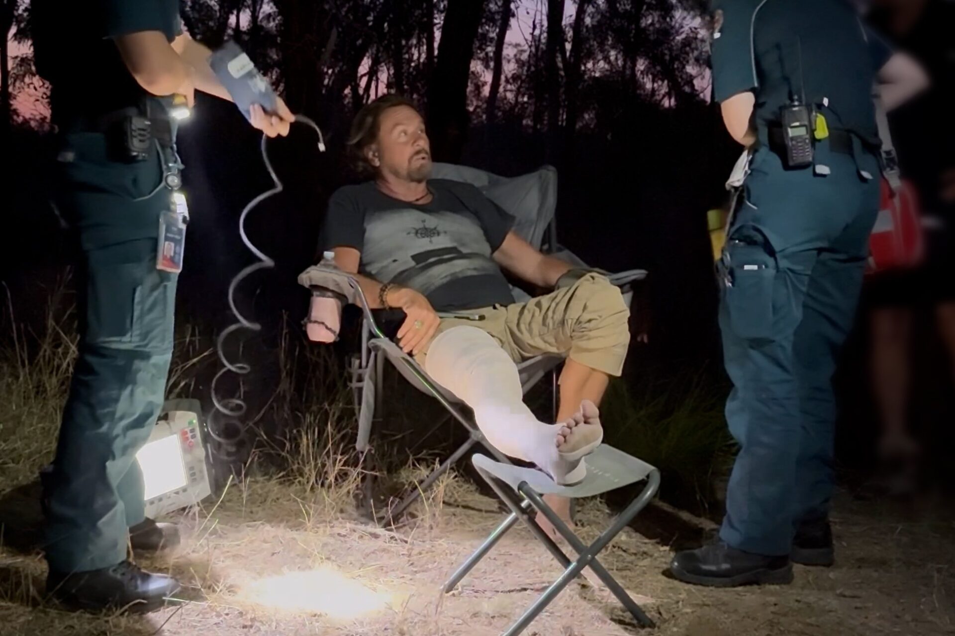 Snake bite victim urges caution after close call